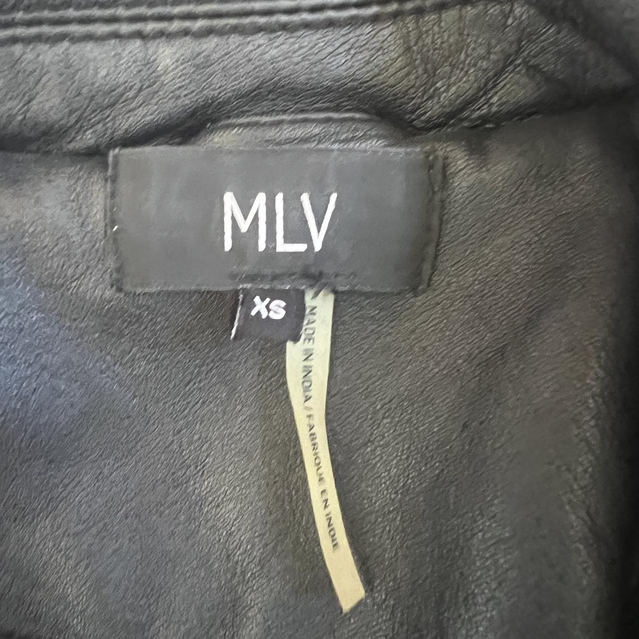 XS Fitted Black Leather Jacket ~ brand MLV ~ xs... - Depop