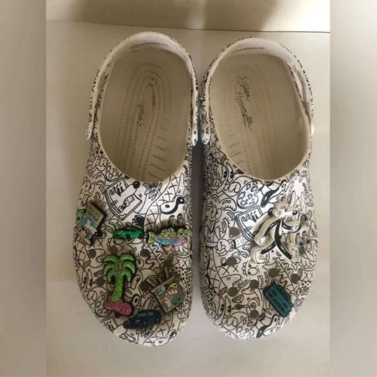 Crocs Classic Clogs STEVEN HARRINGTON Collage Art... - Depop