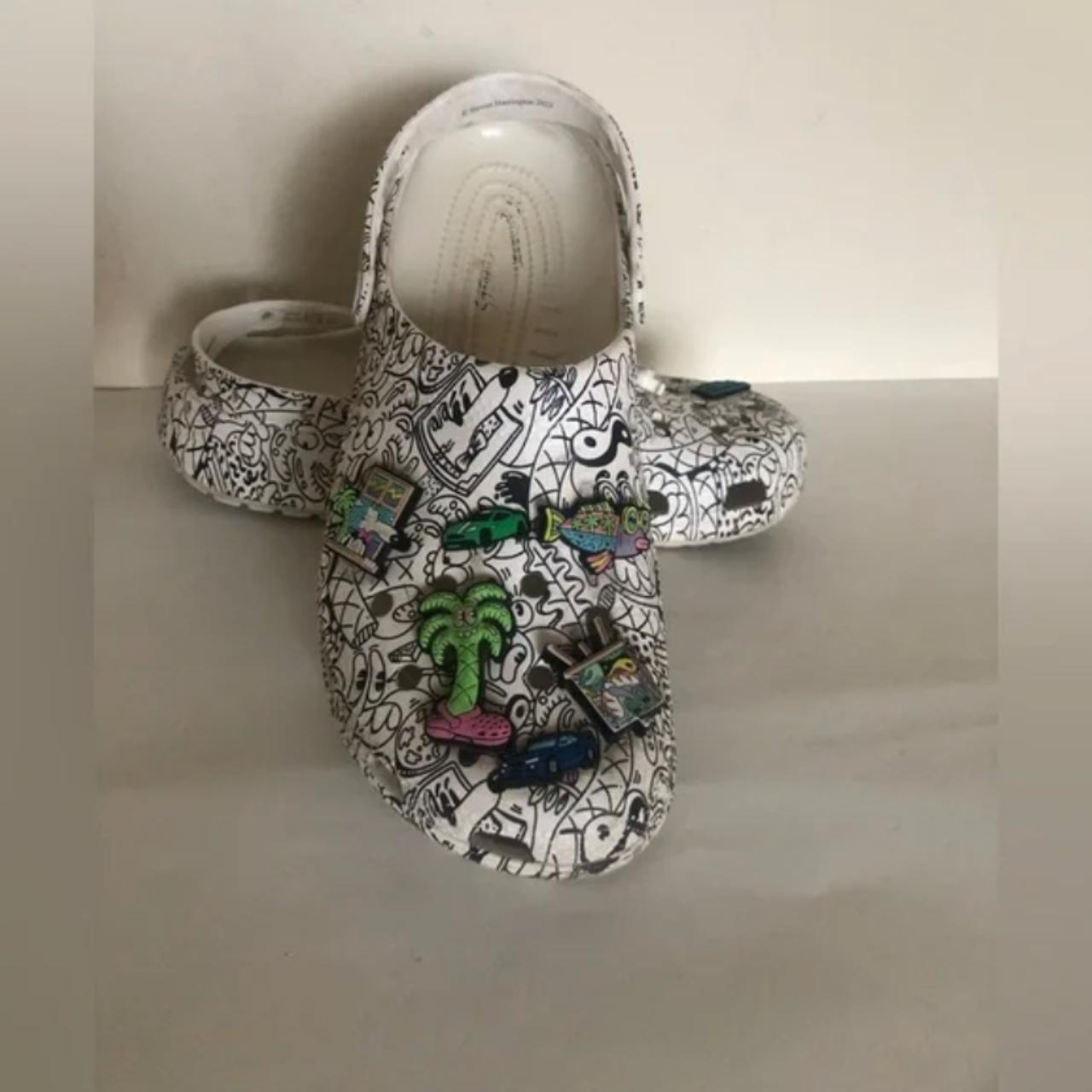 Crocs Classic Clogs STEVEN HARRINGTON Collage Art... - Depop