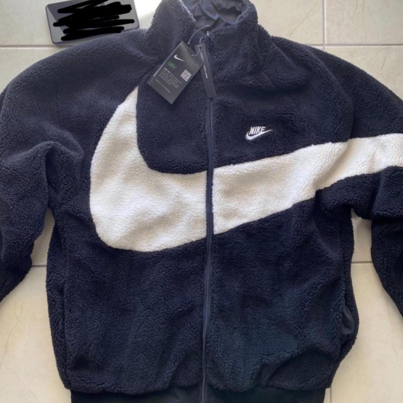 Medium Reversible Nike Fleece Jacket Brand New And... - Depop