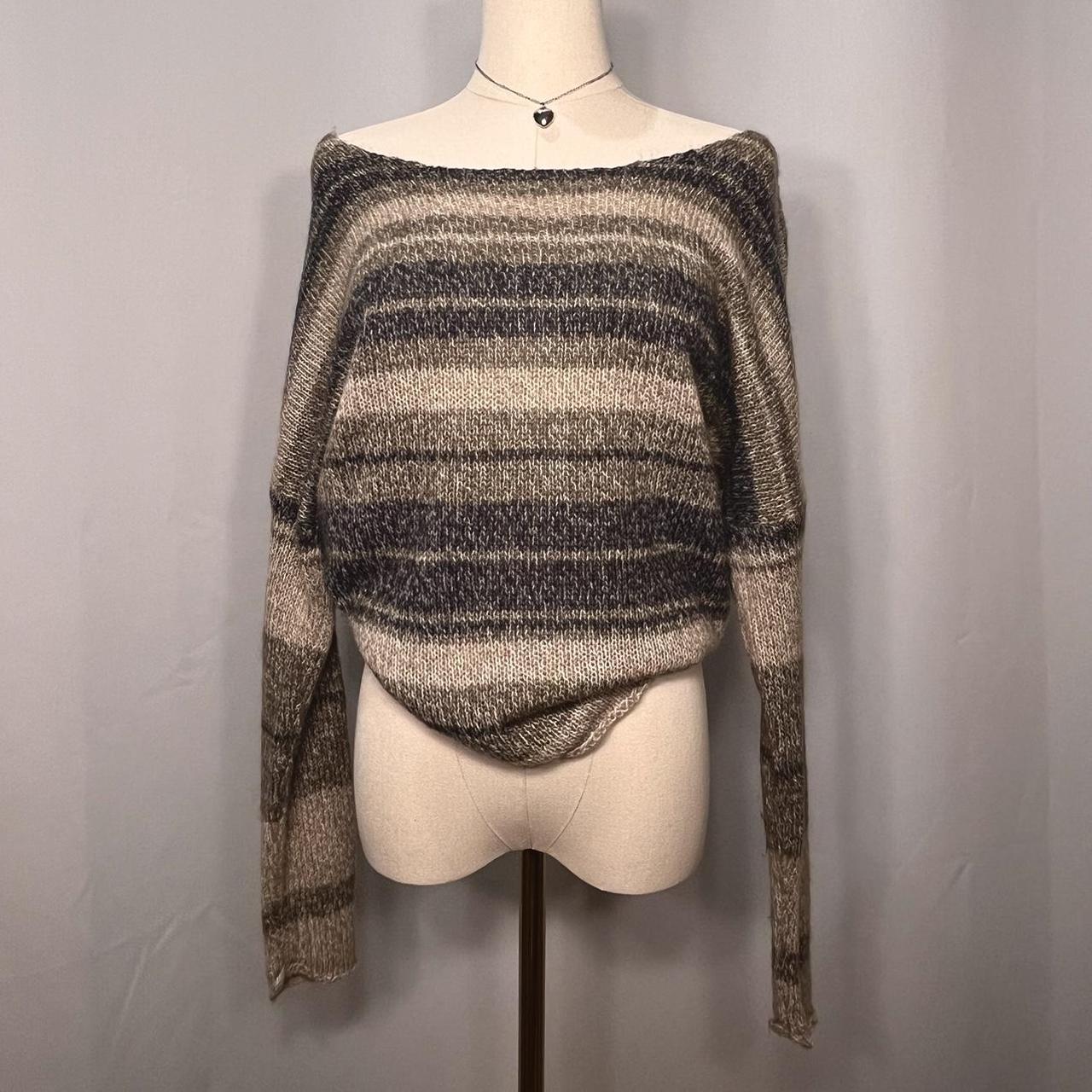 knitted open neck sweater