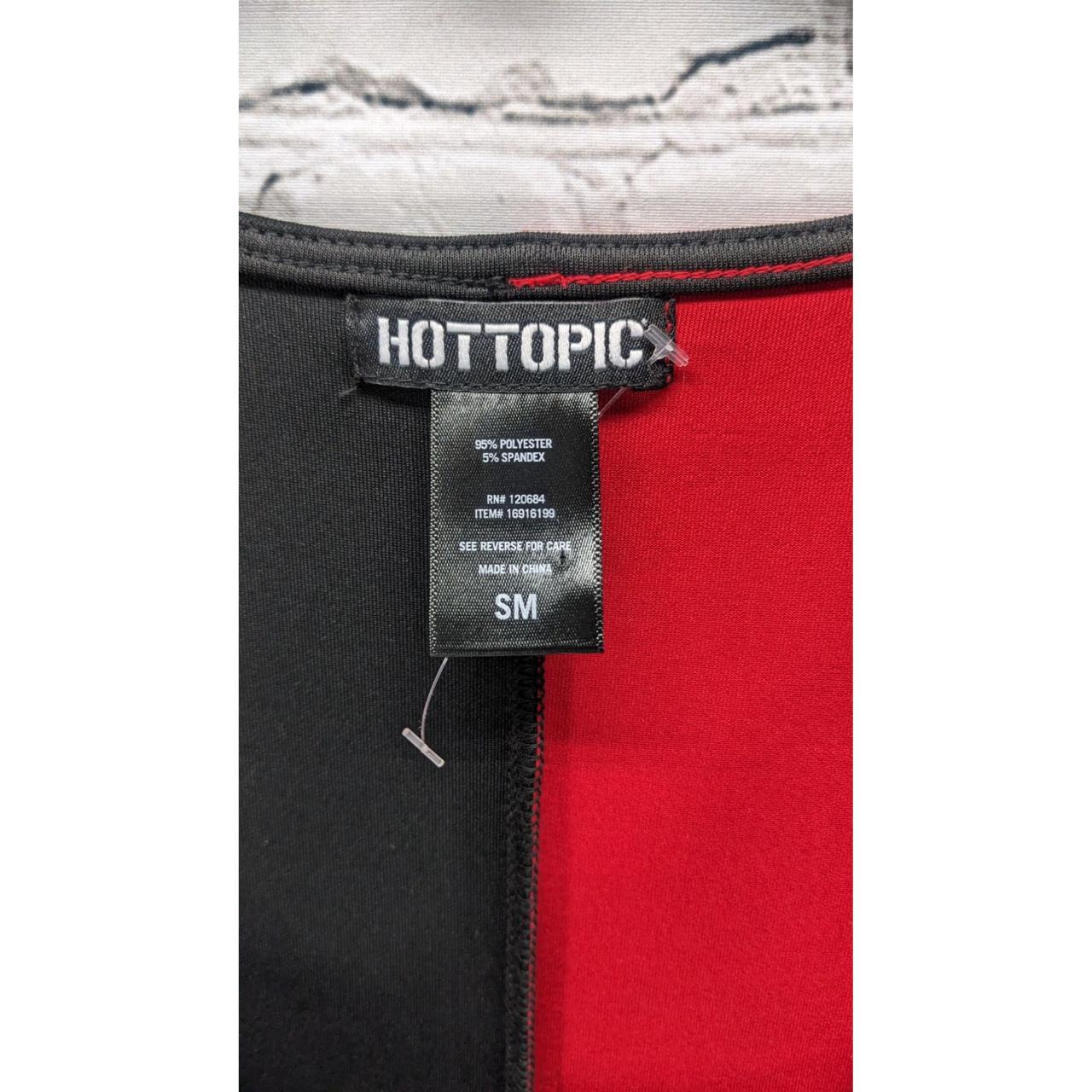 Hot Topic Women's Red and Black Dress | Depop