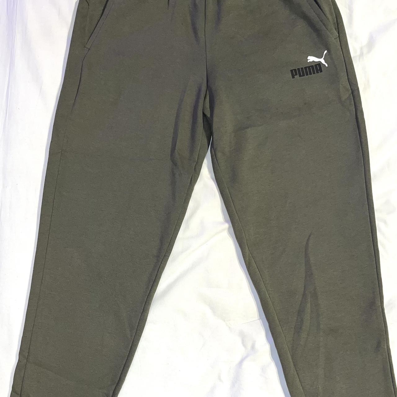Puma Men's Green and Khaki Joggers-tracksuits | Depop