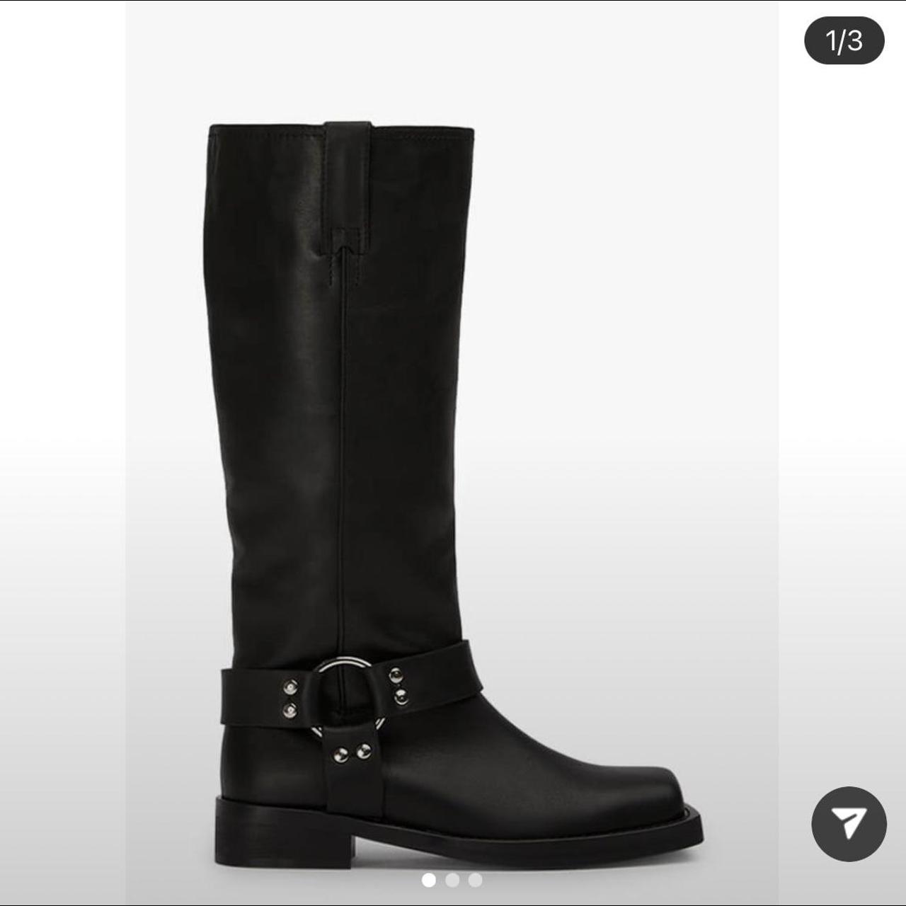 Tony Bianco Biker Black Calf Boots Only worn a... - Depop