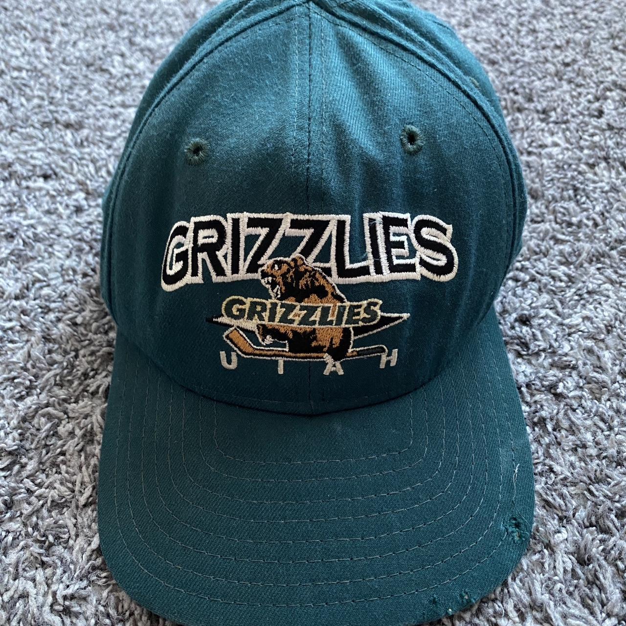 Vintage Utah Grizzlies Fitted Hat Size 7 1/8 Super... - Depop