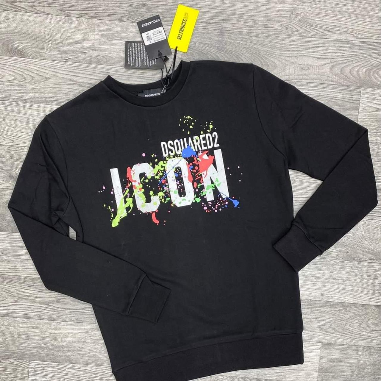 Dsquared2 Icon Paint Splash Design Jumper Brand new... - Depop