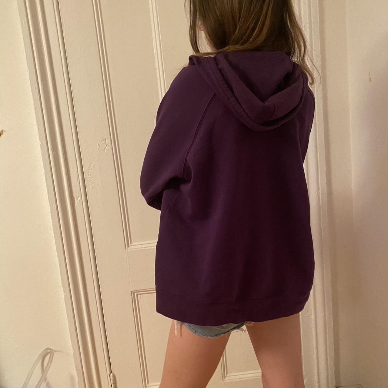 Cute purple Gap zip up hoodie XL— model is a size small - Depop