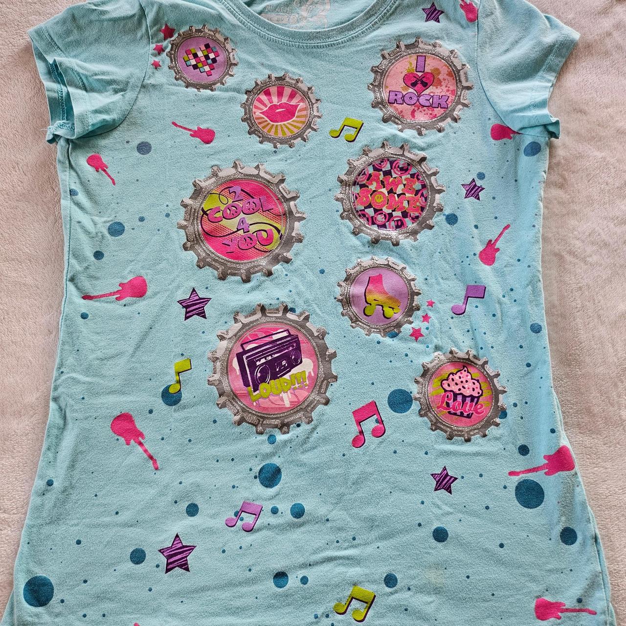 y2k Kids Womens Baby Tee t shirt graphic rock 2000s... - Depop