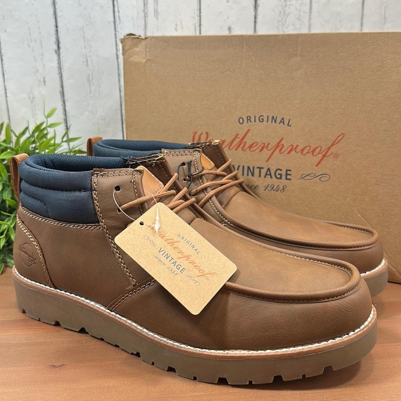 Weatherproof Vintage Mens Faux Leather Chukka Boots... - Depop