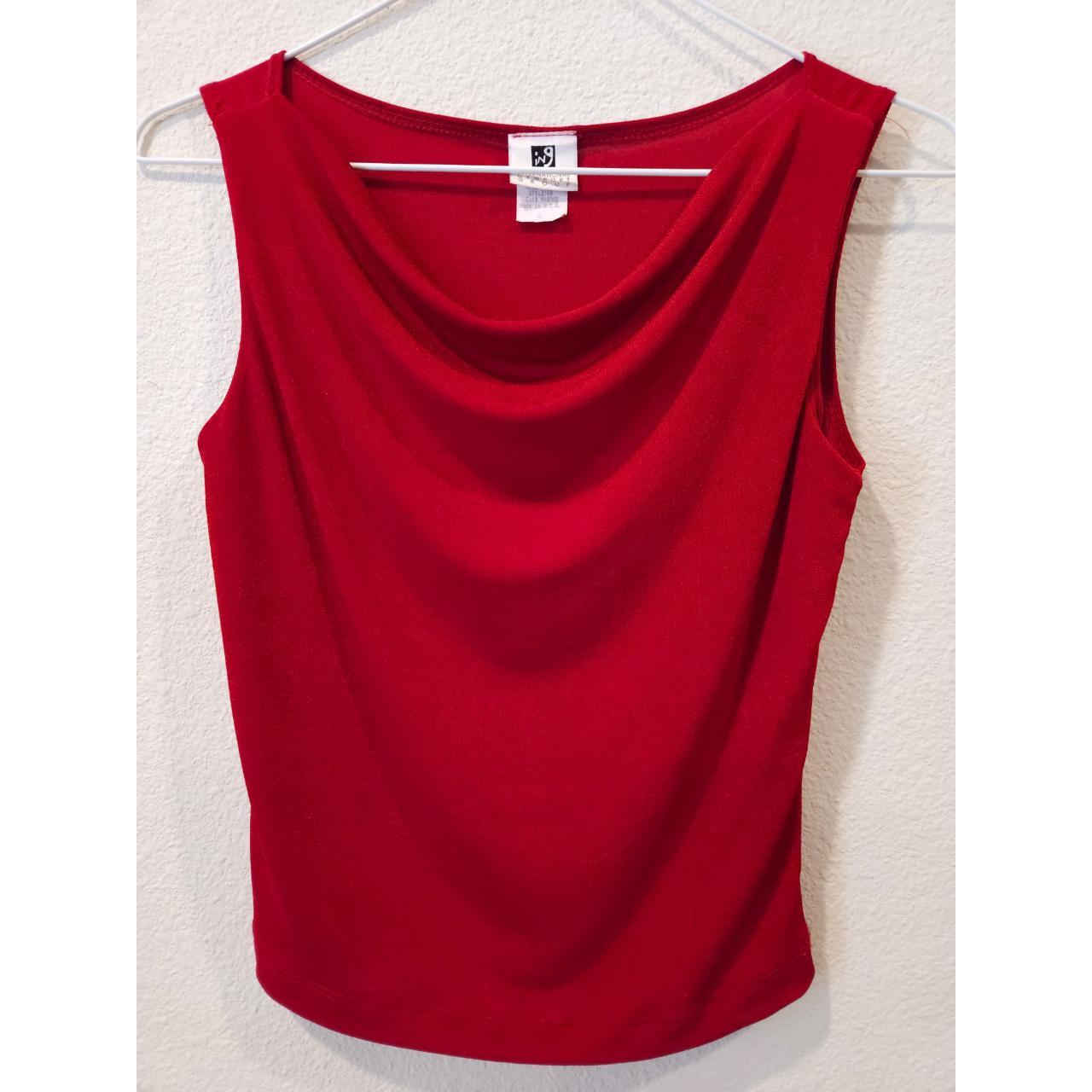 90s Model-off duty top Gorgeous blood-red top! The... - Depop