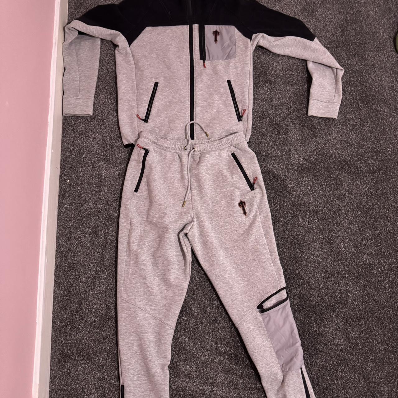 Trapstar Tech fleece Grey and black Trapstar... | Depop