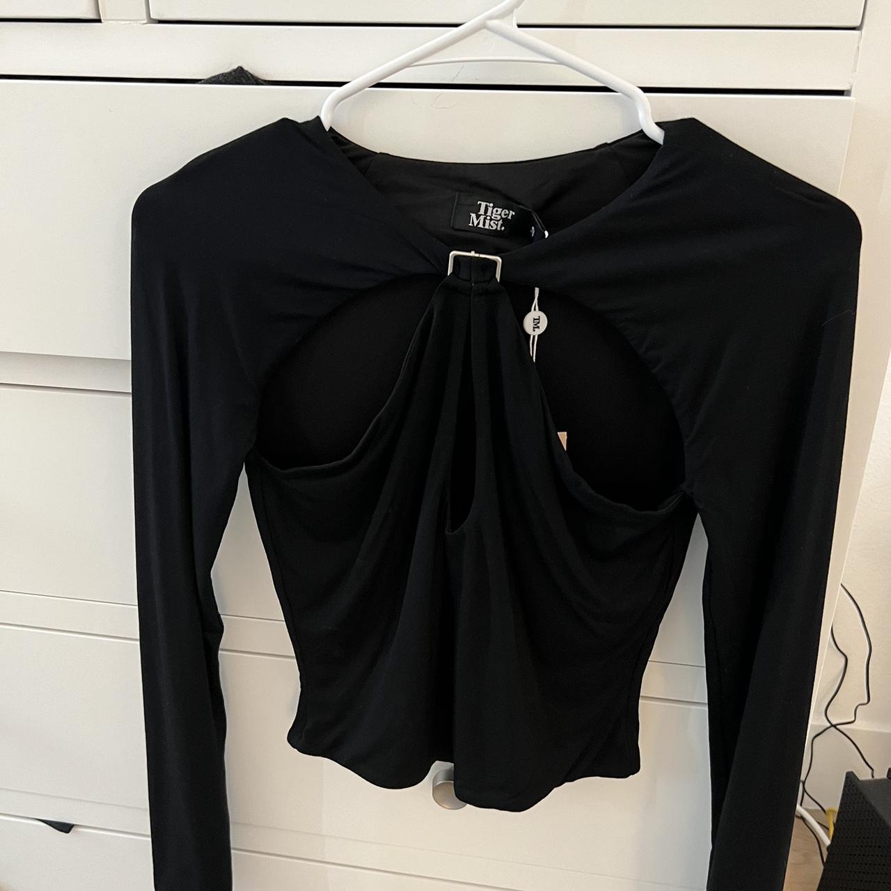 Tiger Mist Women's Black Shirt | Depop