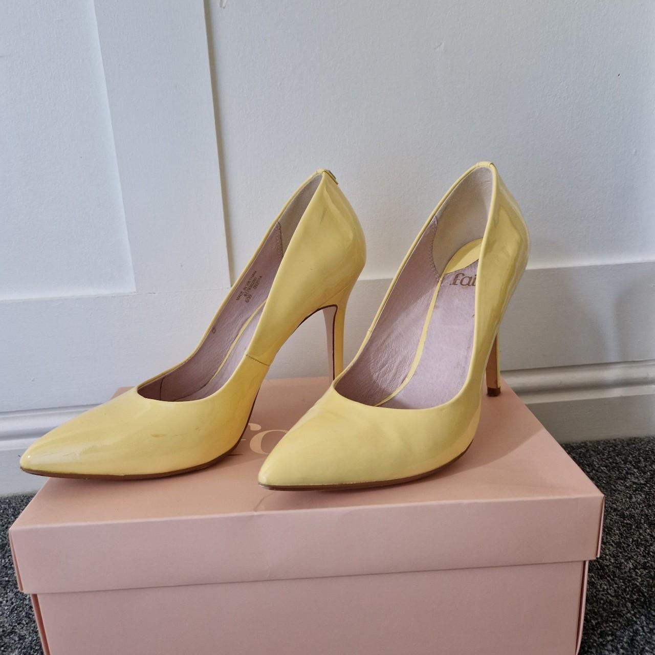 Yellow Faith stiletto heels - Depop