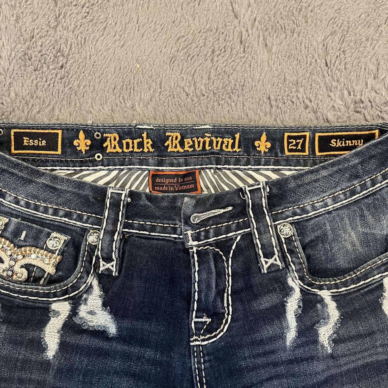 Y2K Rock Revival Skinny jeans Sick Rock Revival... - Depop