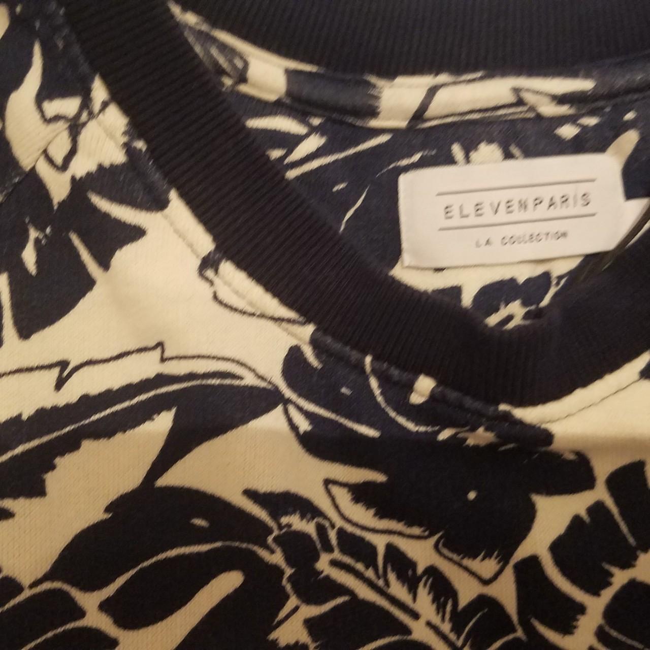 Blue and cream French Terry jumper. Men's XL. - Depop