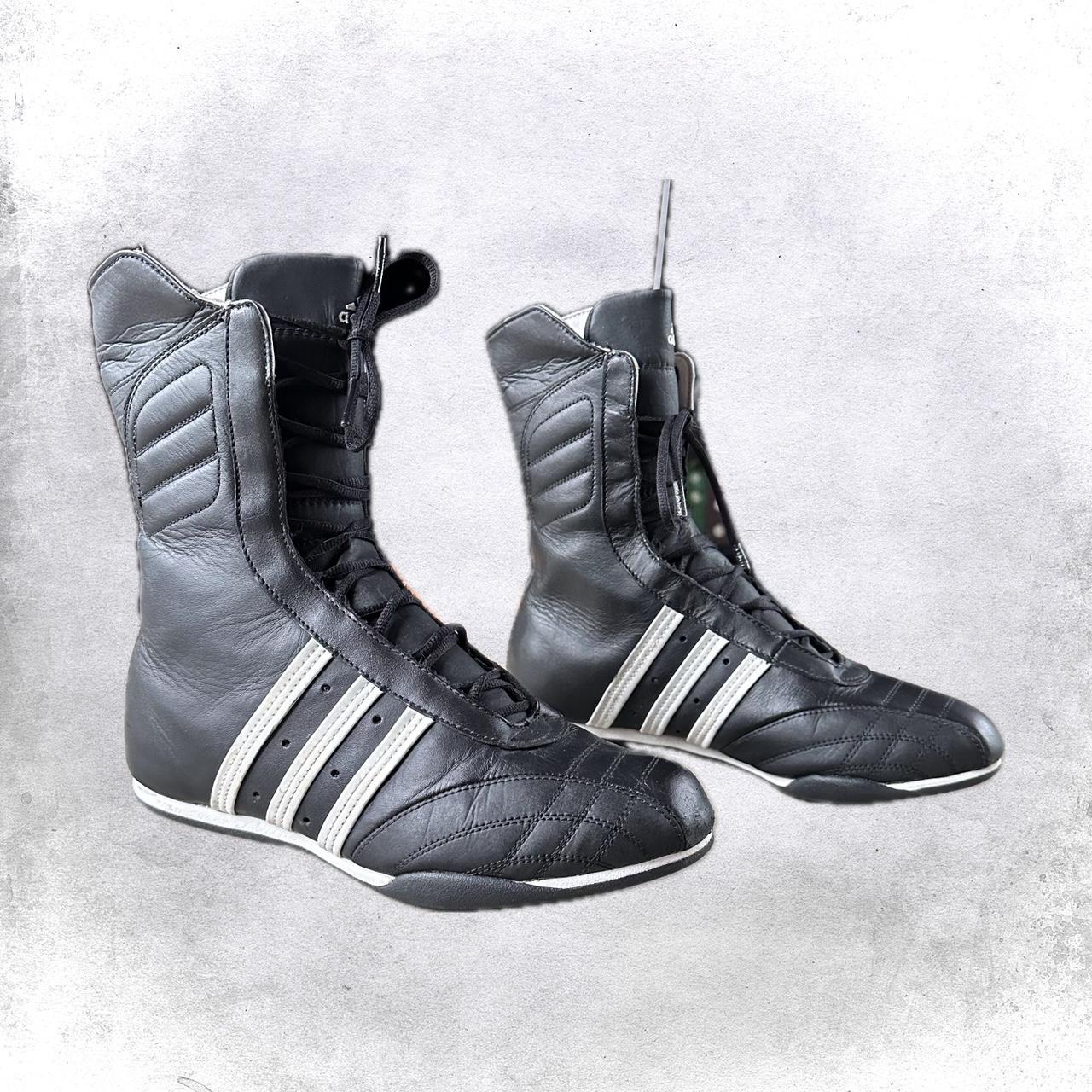Adidas vintage leather wrestling boots Lace-up... - Depop