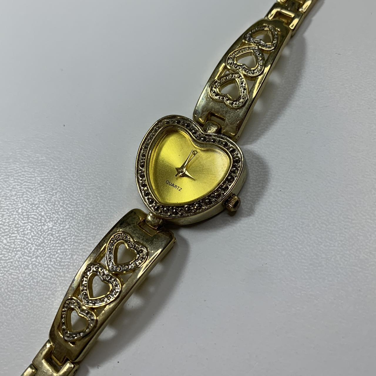 Heart face Gold womens wrist watch Please note... - Depop
