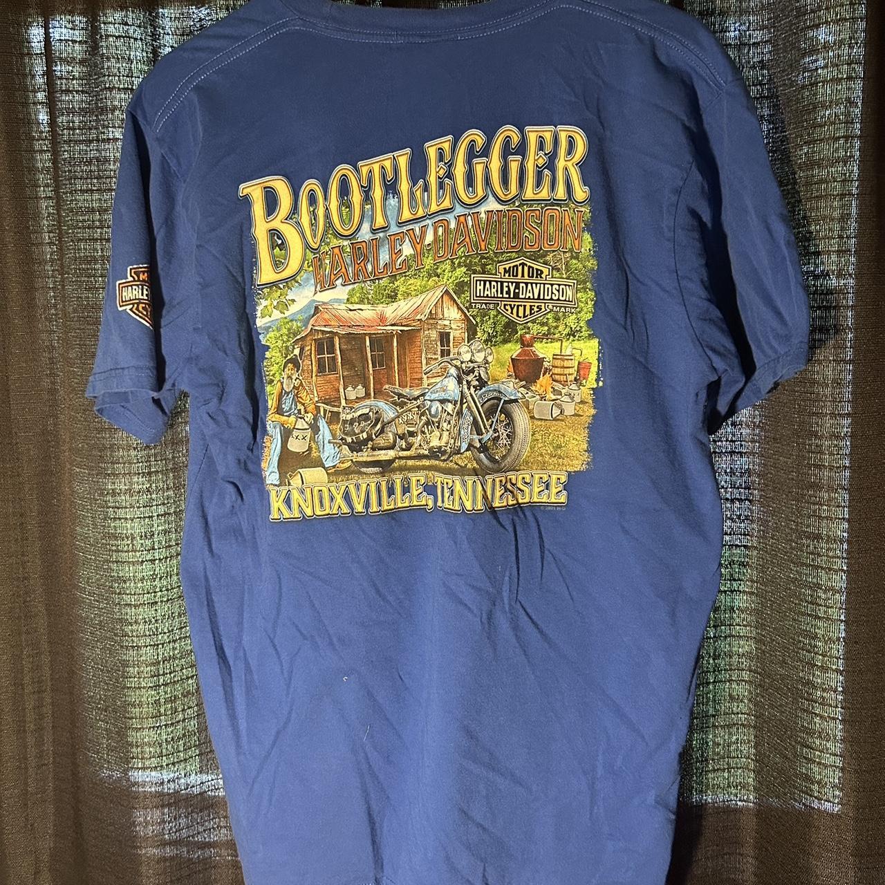Vintage Harley Davidson Bootlegger Graphic T Shirt - Depop
