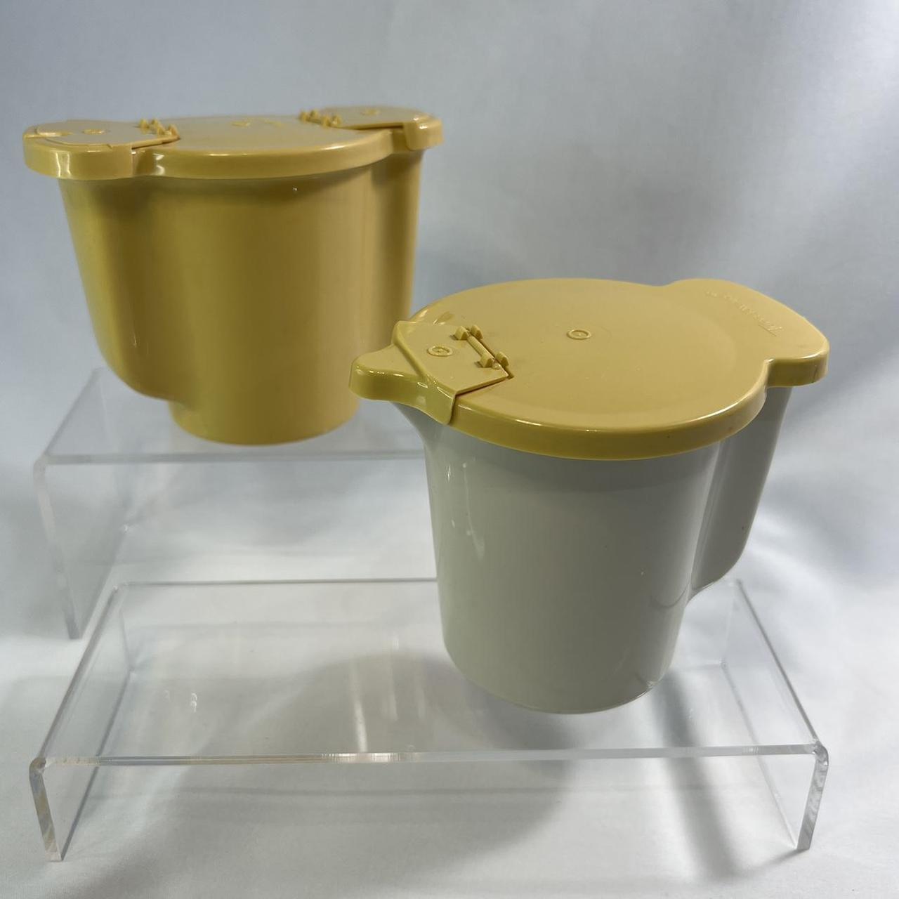Vintage TUPPERWARE Cream & Harvest Gold Color... - Depop
