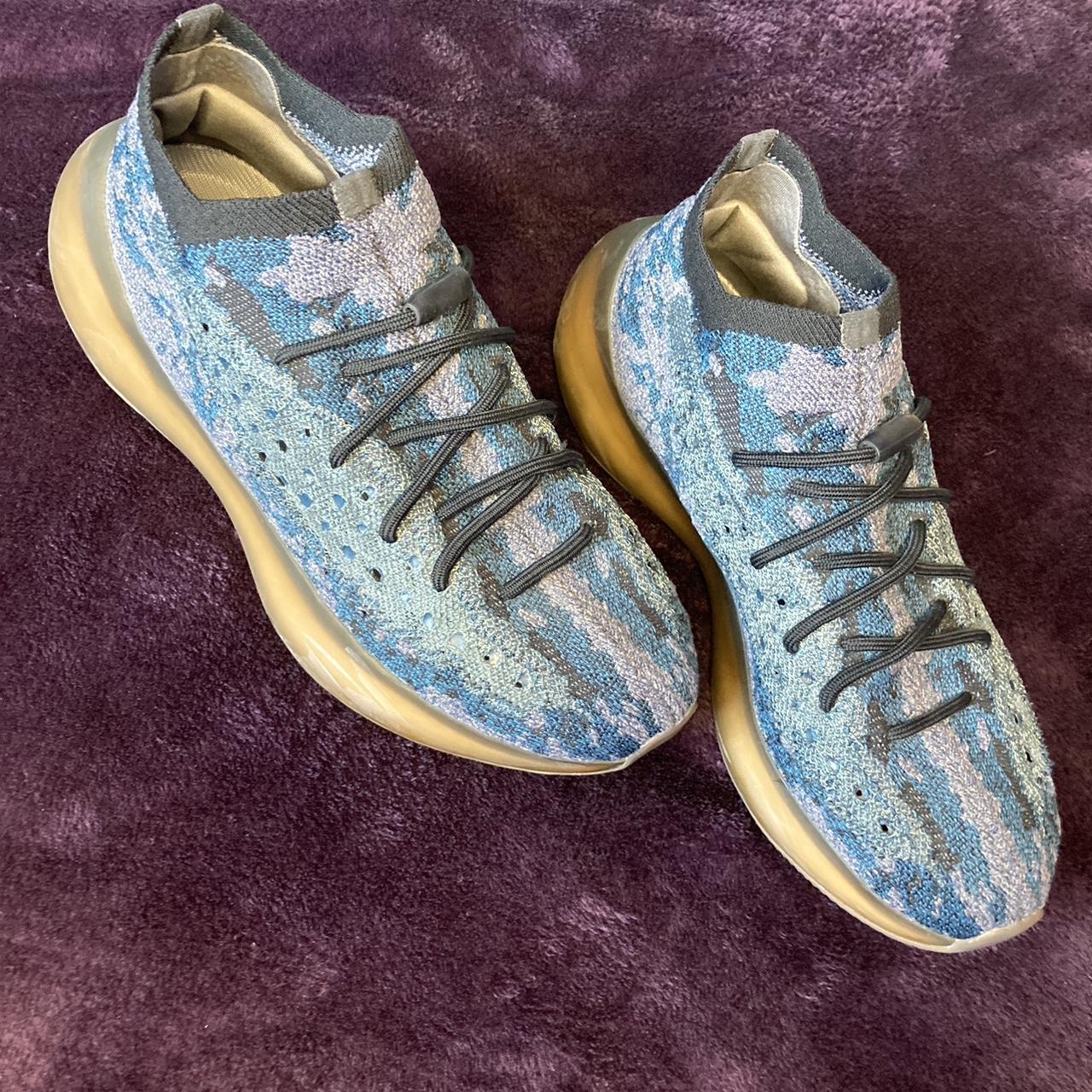 Yeezy Men's Navy and Tan Trainers | Depop