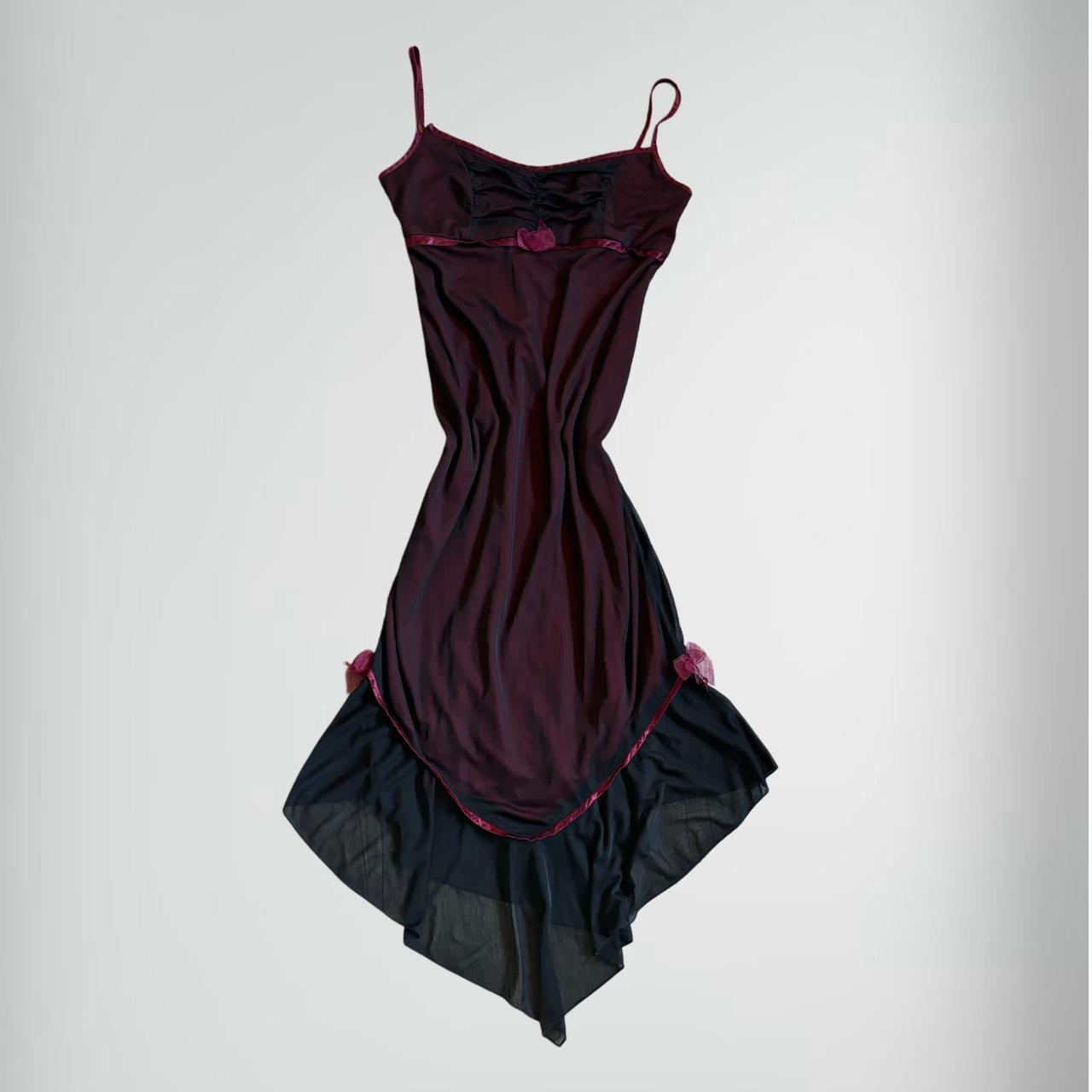 ruby rox 2000s vampy mesh asymmetrical dress y2k... - Depop