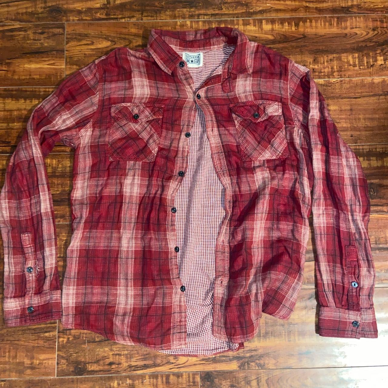 Converse One Star Flannel great condition and super... - Depop