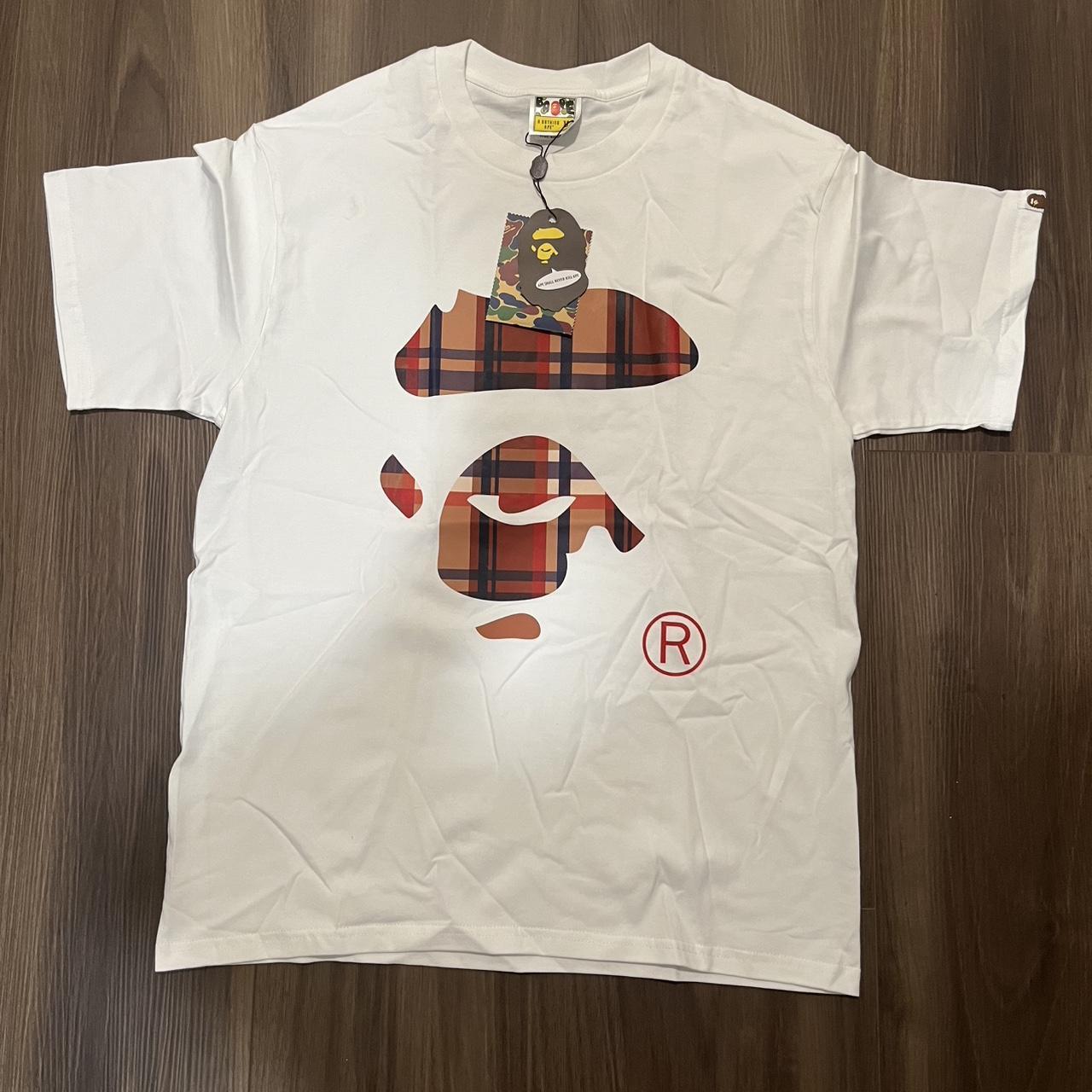 BAPE X BURBERRY Ape Head Tee FAST SHIPPING #bape... | Depop