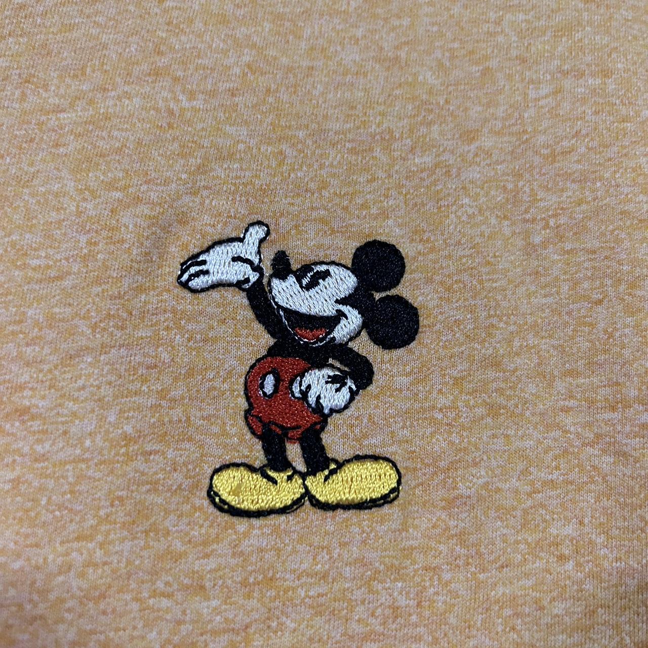 Authentic yellow Disney Mickey Mouse embroidered... - Depop