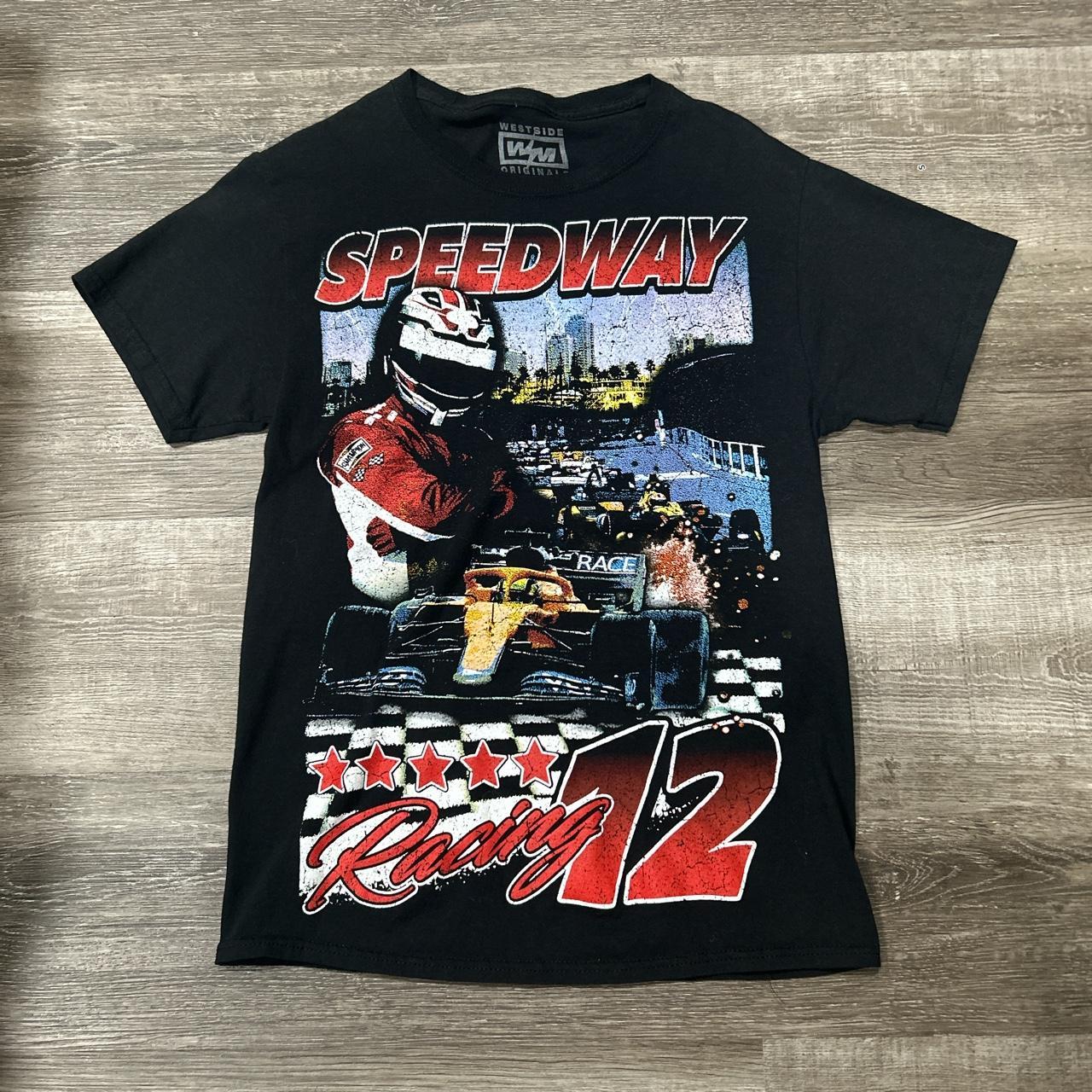 Mens Vintage Race-car graphic T-Shirt | Depop