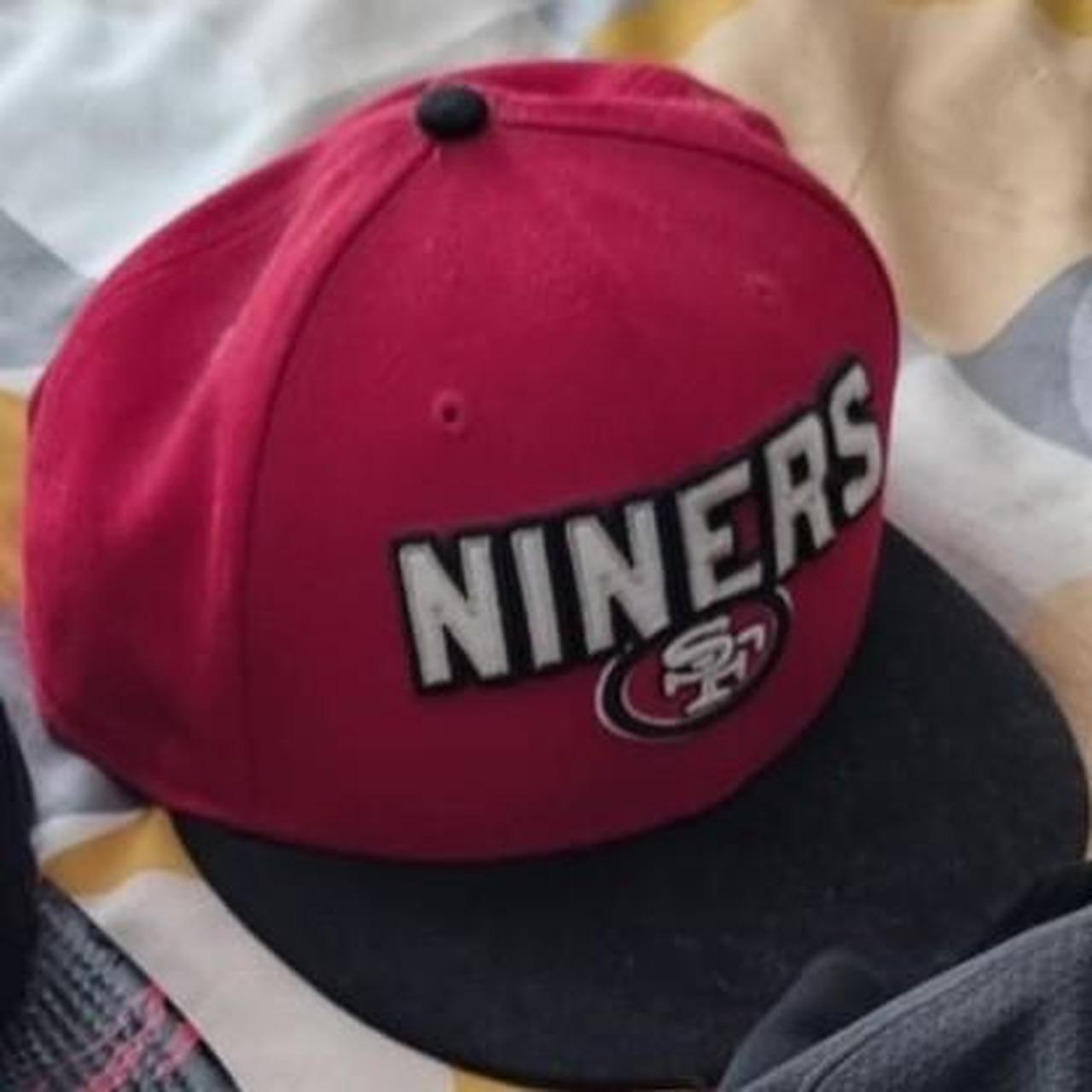 Niners snapback hat. Flat peak cap. - Depop