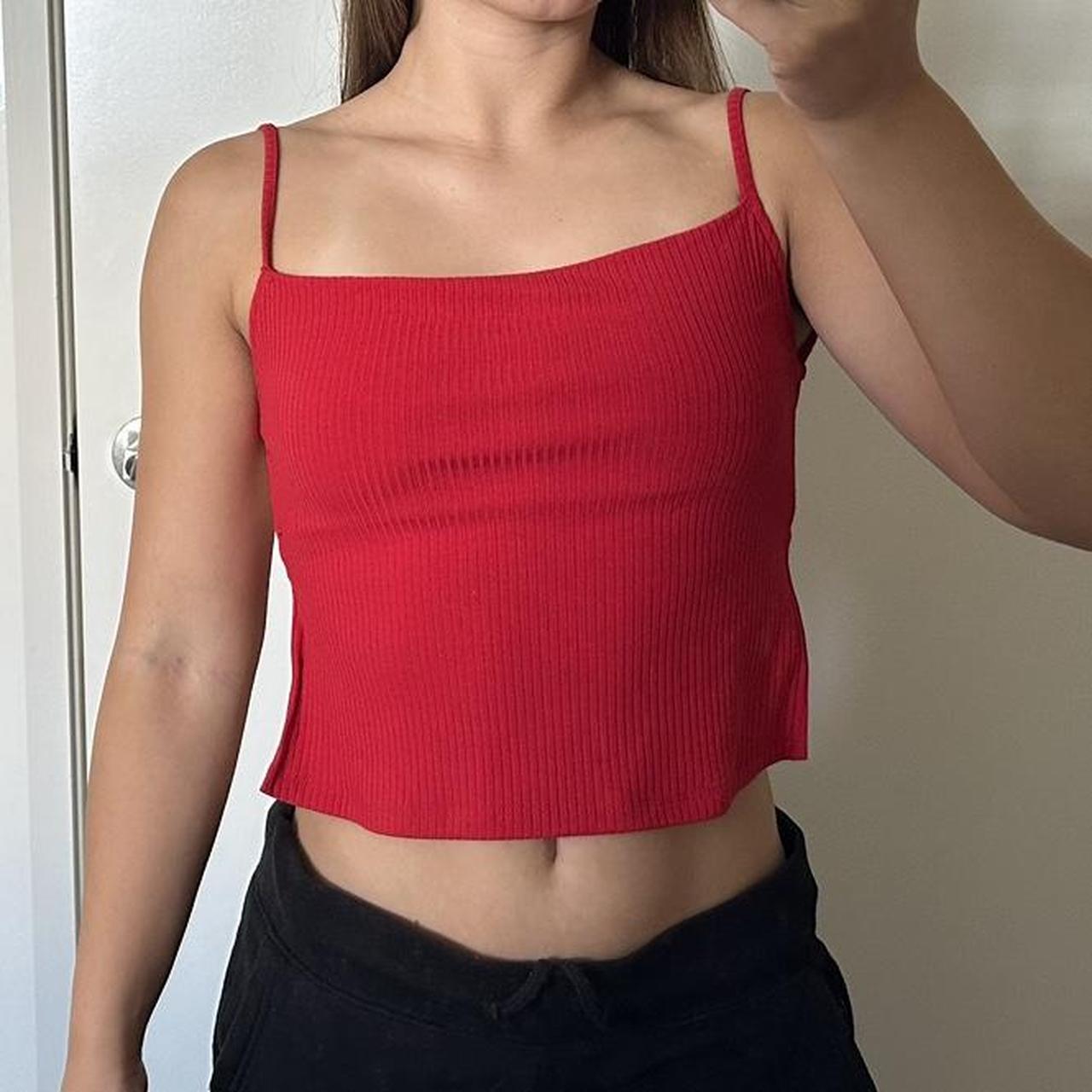 Red glassons top Never worn Size: XS - Depop