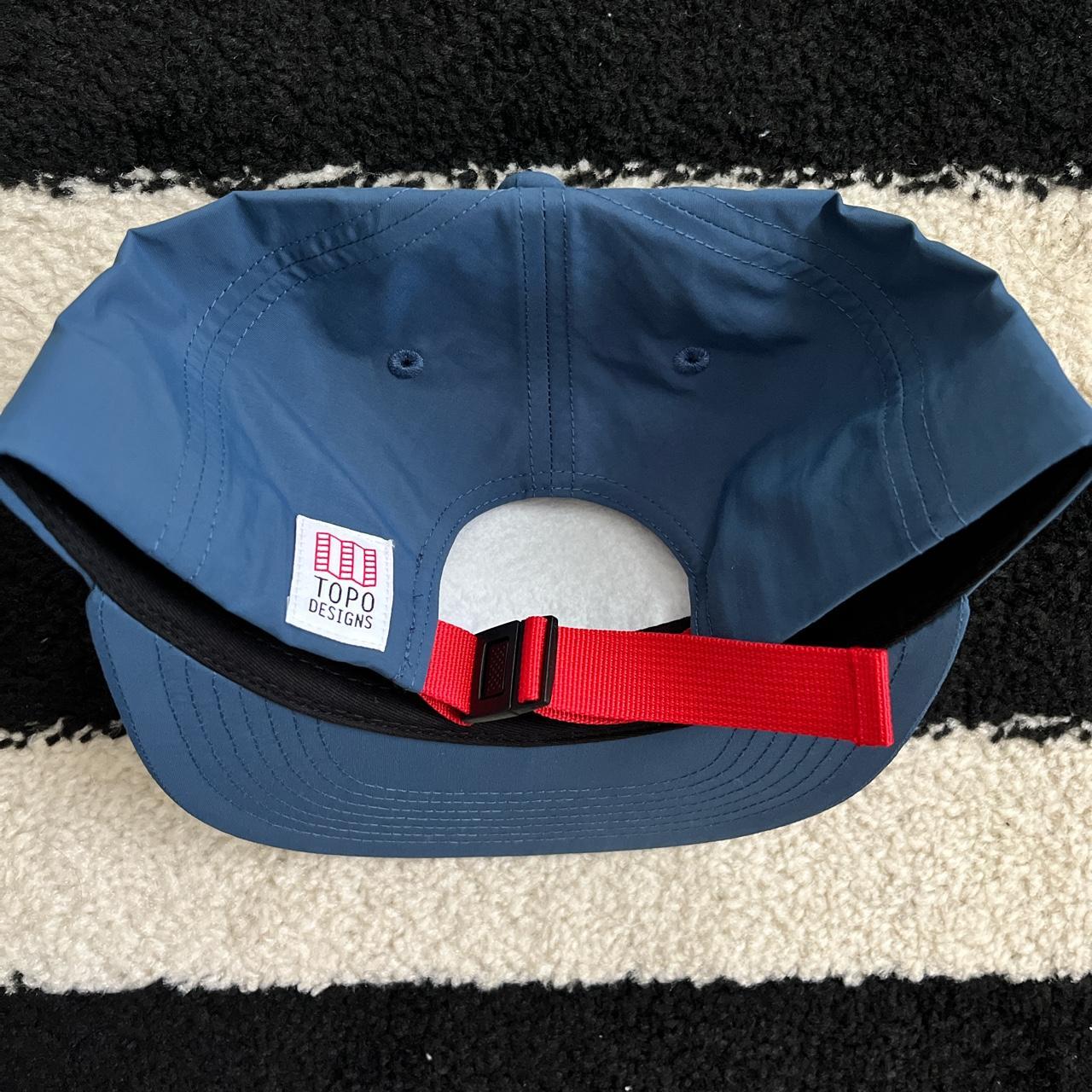 TOPO DESIGNS NYLON BALL CAP -Pond blue -Split Topo... - Depop