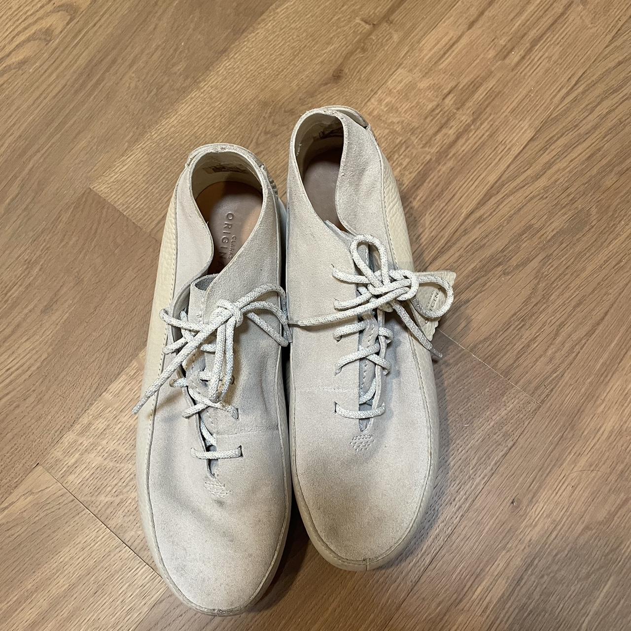 Clarks Men's Cream Trainers | Depop