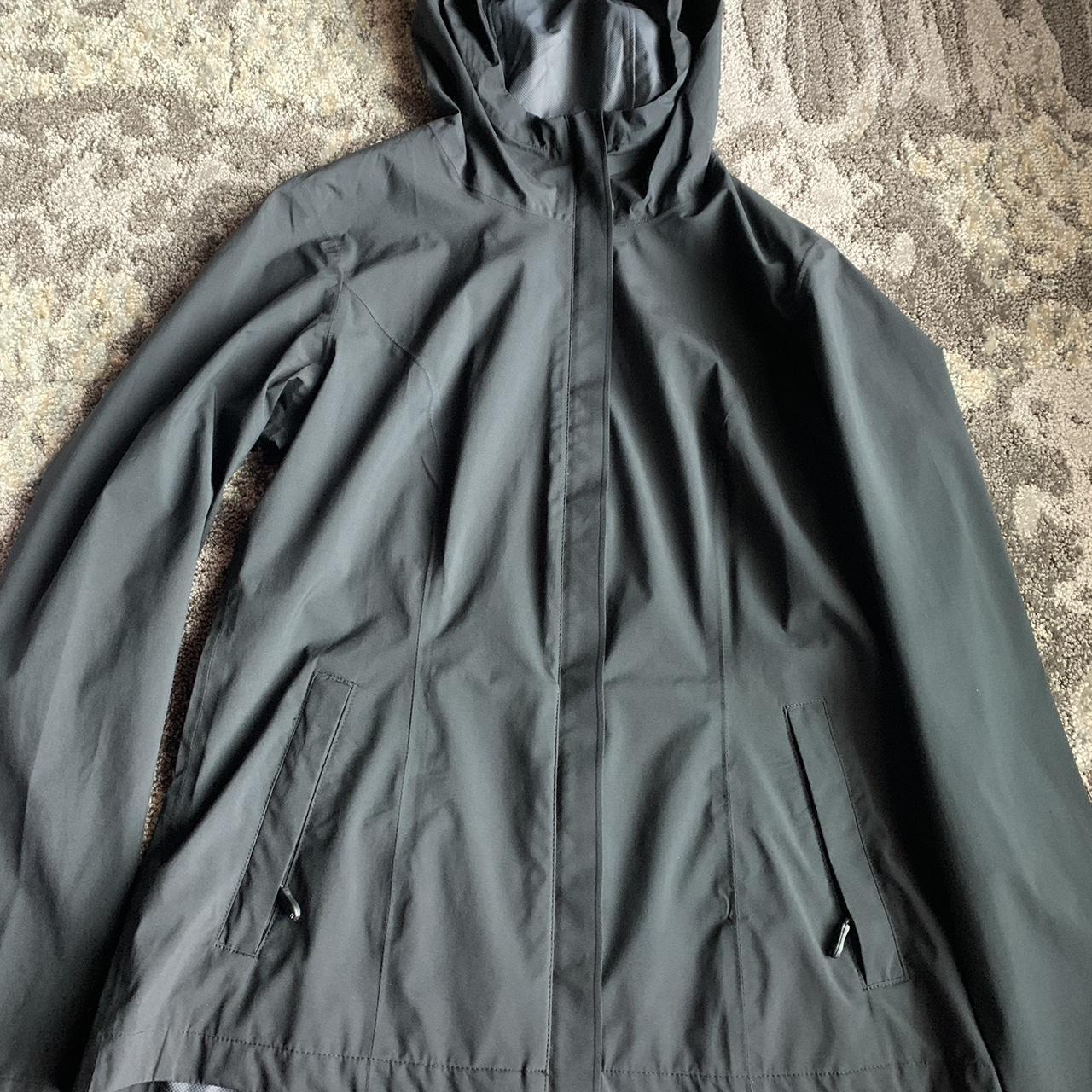Women’s Black Rain Jacket Size Small - Depop
