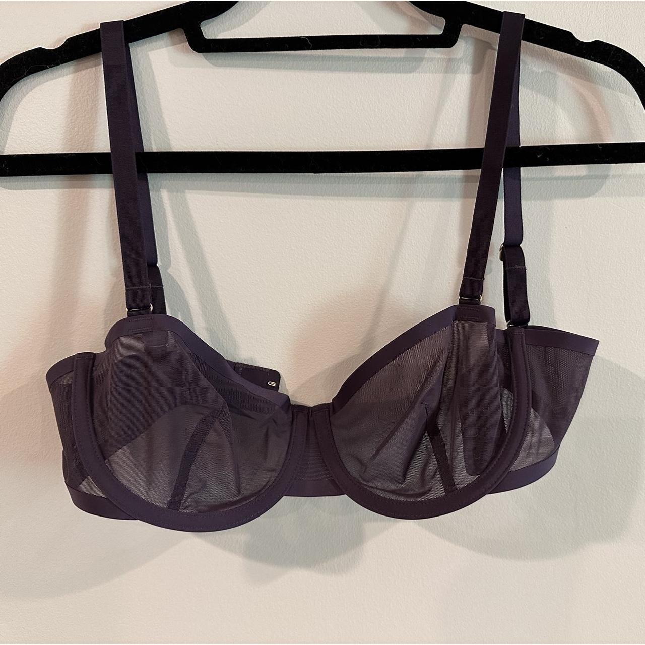 CUUP purple mesh balconette bra 32C Limited edition... - Depop