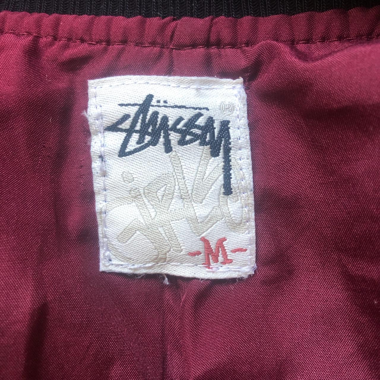 Vintage Stussy red varsity jacket Barely worn, tag... - Depop