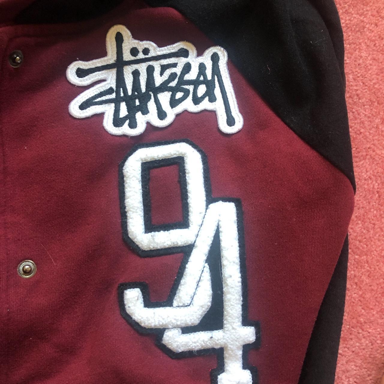 Vintage Stussy red varsity jacket Barely worn, tag... - Depop