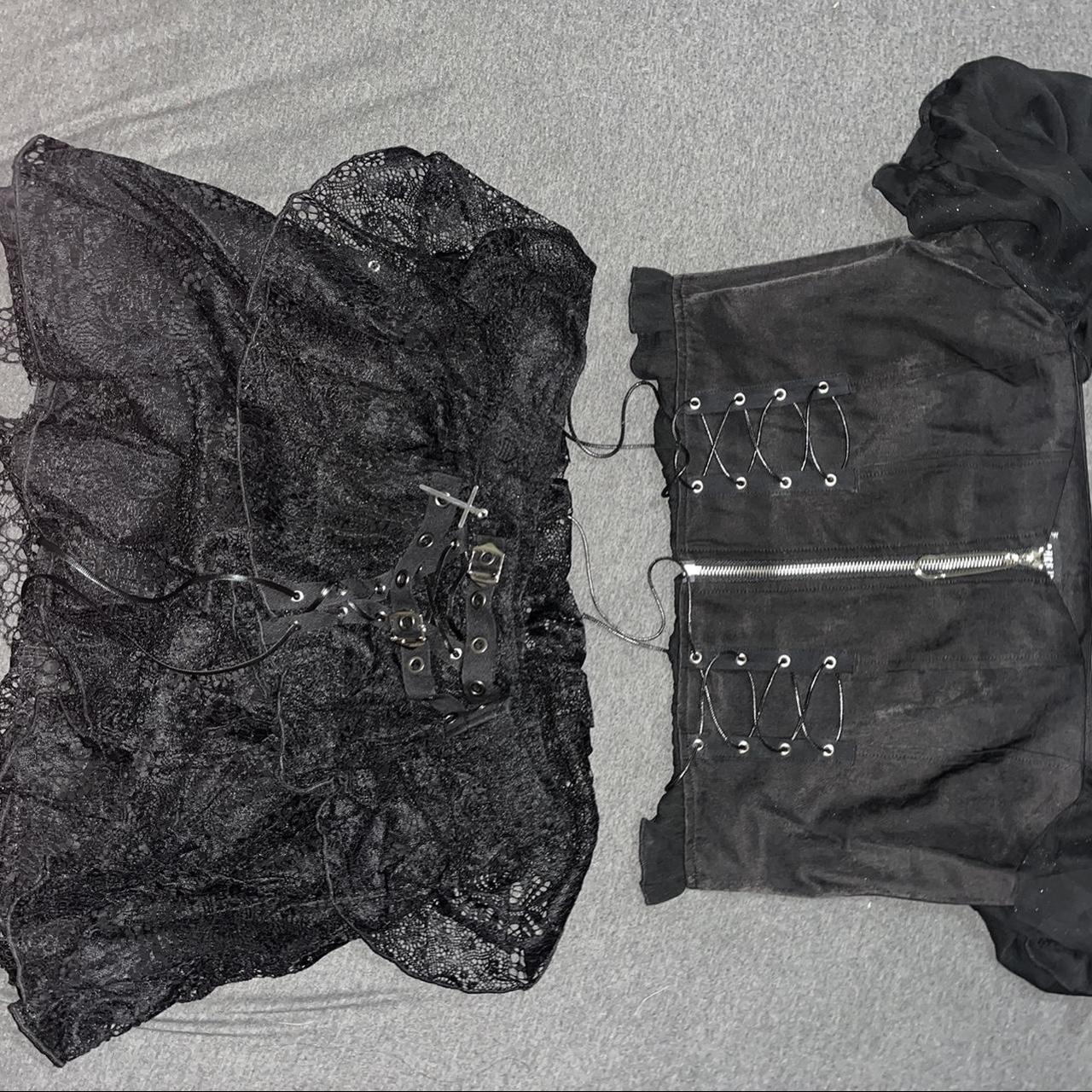 Dollskill Dark In Love Goth set with crop top and... - Depop