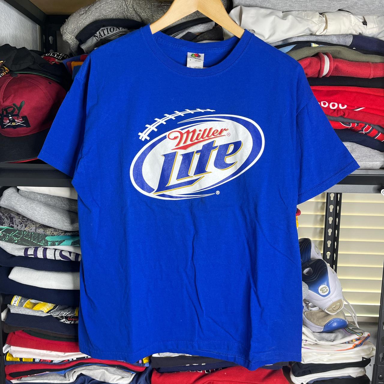 Title: Vintage 2000s Miller Lite Football Graphic... | Depop