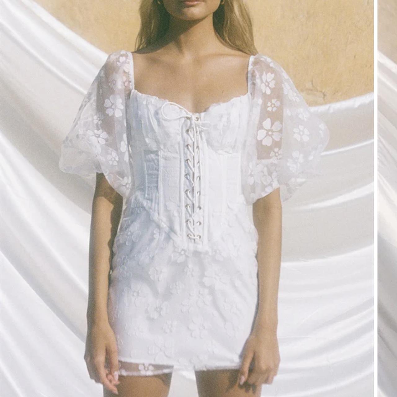 Sabo Skirt Luxe corset dress with off shoulder... - Depop