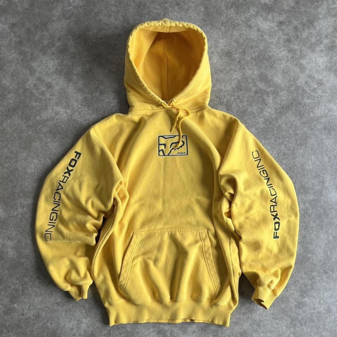 Y2k gorpcore outdoor yellow fox racing double sided... - Depop