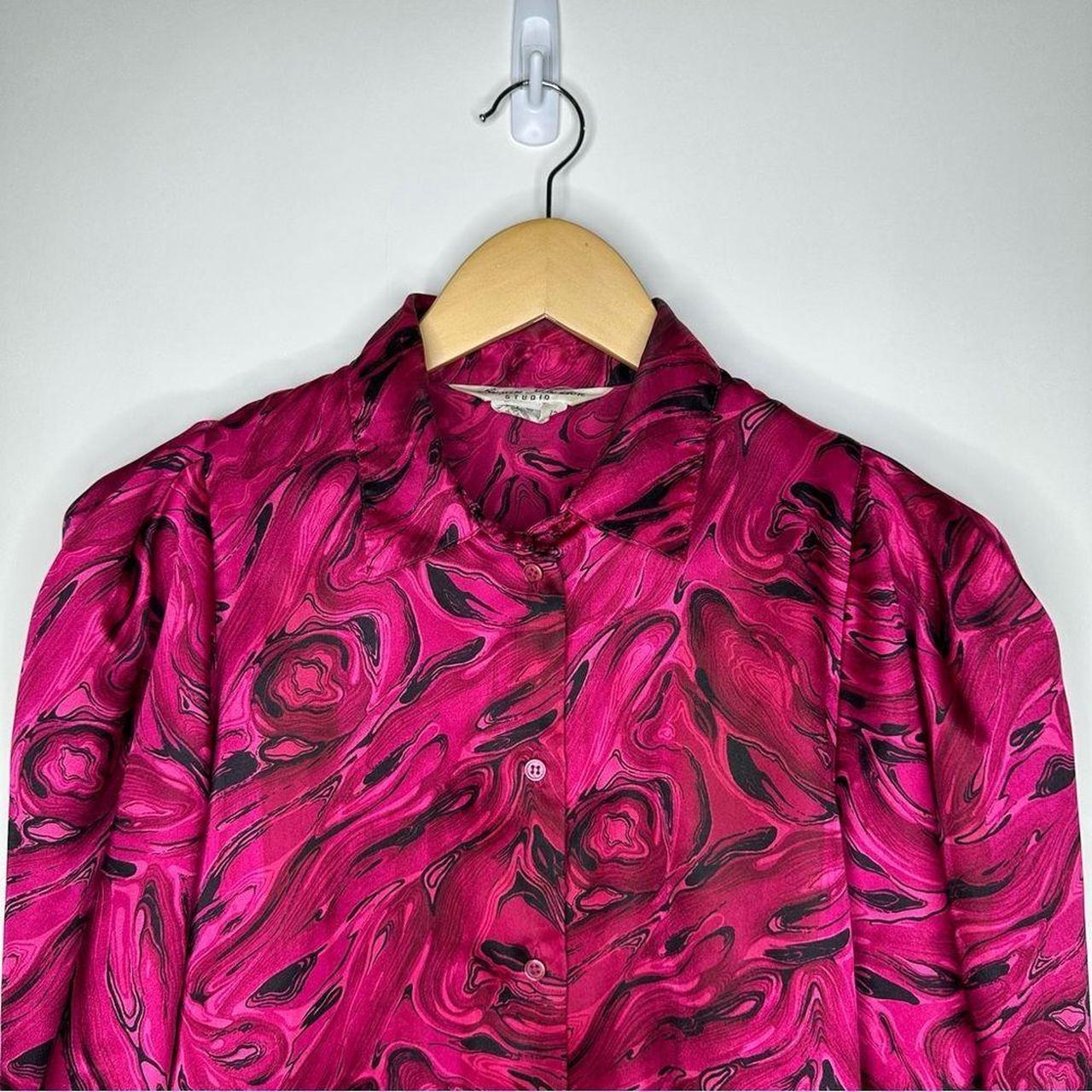 Susan Hutton Floral Silk Dress Blouse 12 Item:... - Depop