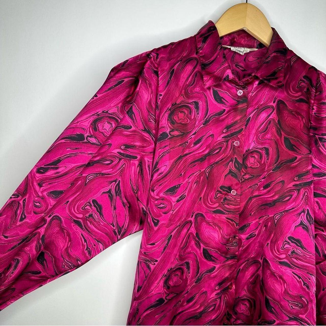 Susan Hutton Floral Silk Dress Blouse 12 Item:... - Depop