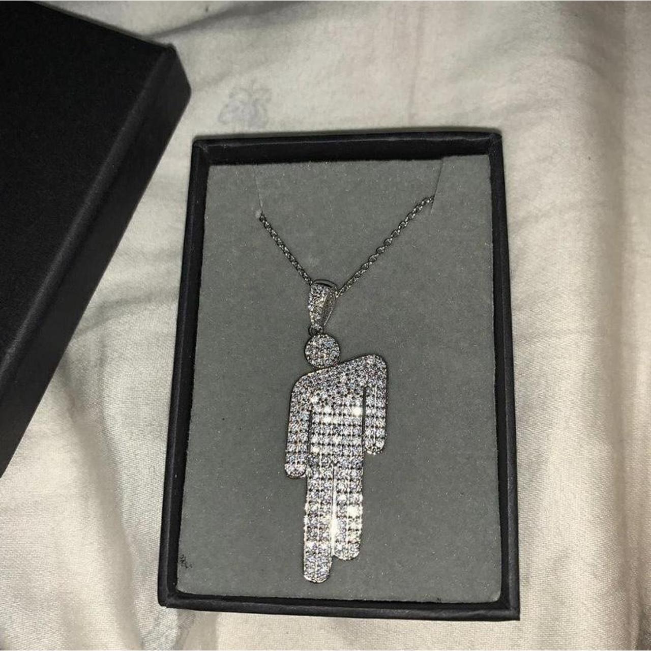Billie Eilish silver blohsh necklace - TAKING... - Depop