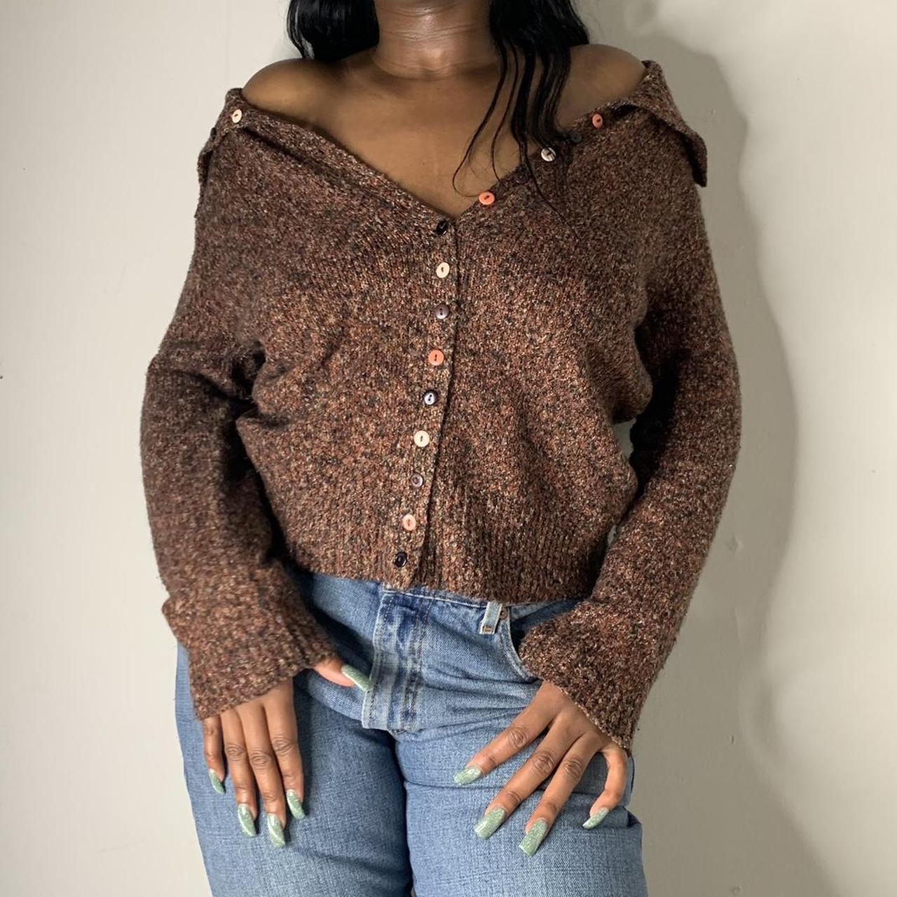 knit button jumper true to size... - Depop