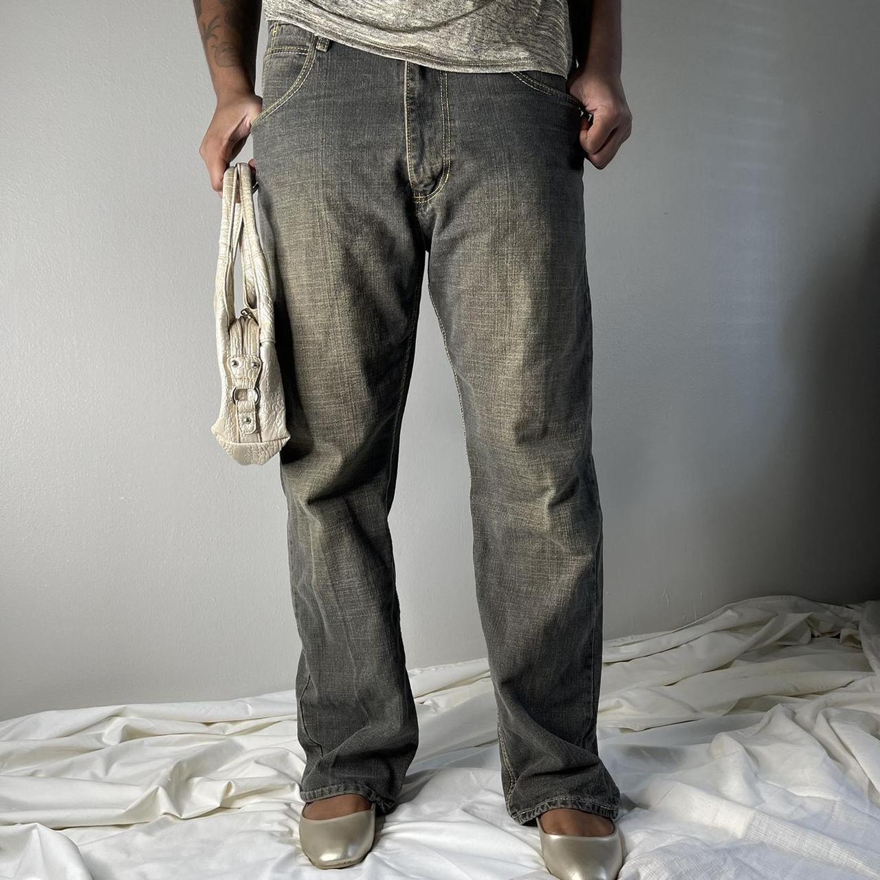 2000s baggy jeans Waist: 17” Length:... - Depop