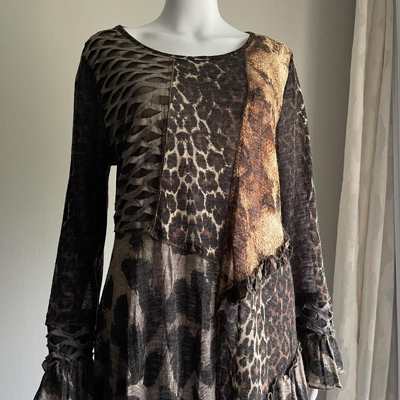 Boho avantgarde textured top Mannequin is a size... - Depop