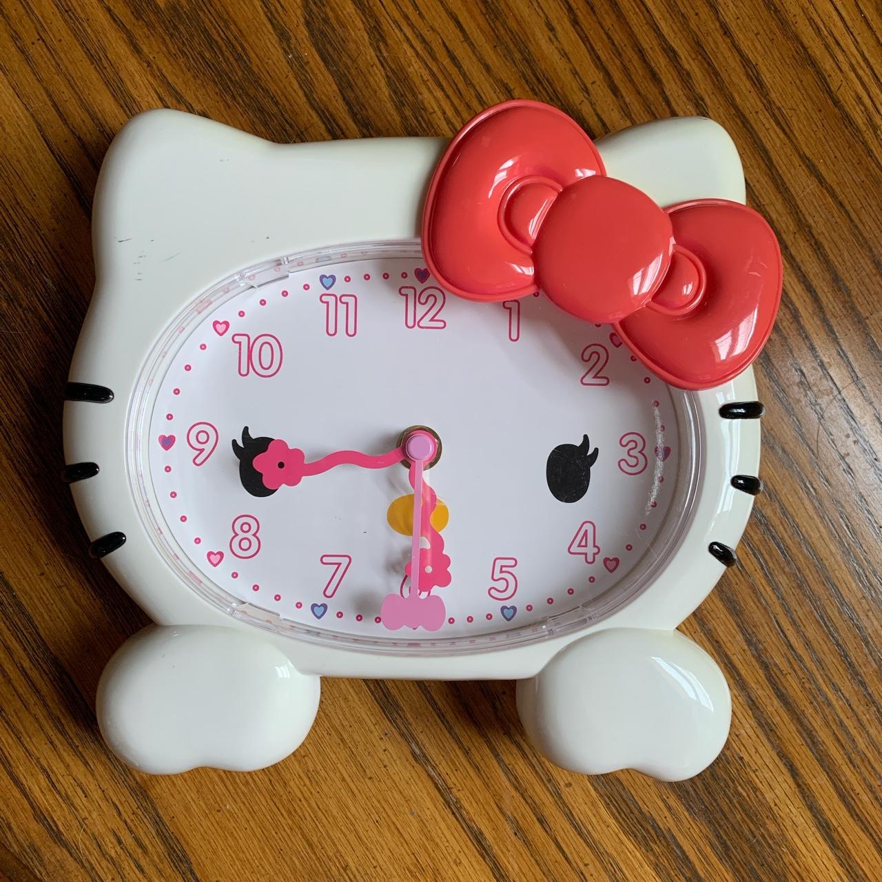 Hello Kitty Clock Sanrio 2012 Has some marks on the... - Depop