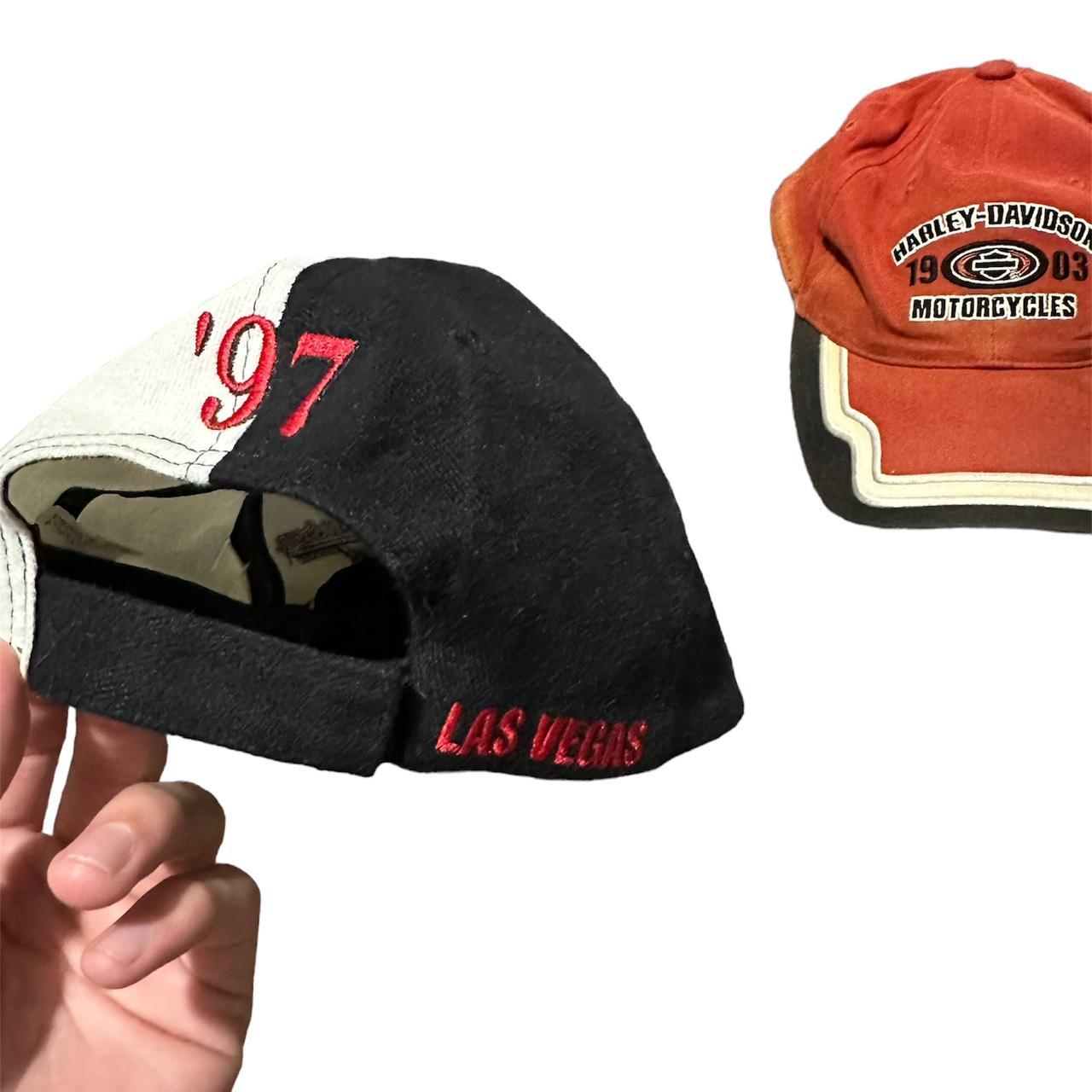2 Harley Davidson Hats bundle 97’ White and black... - Depop