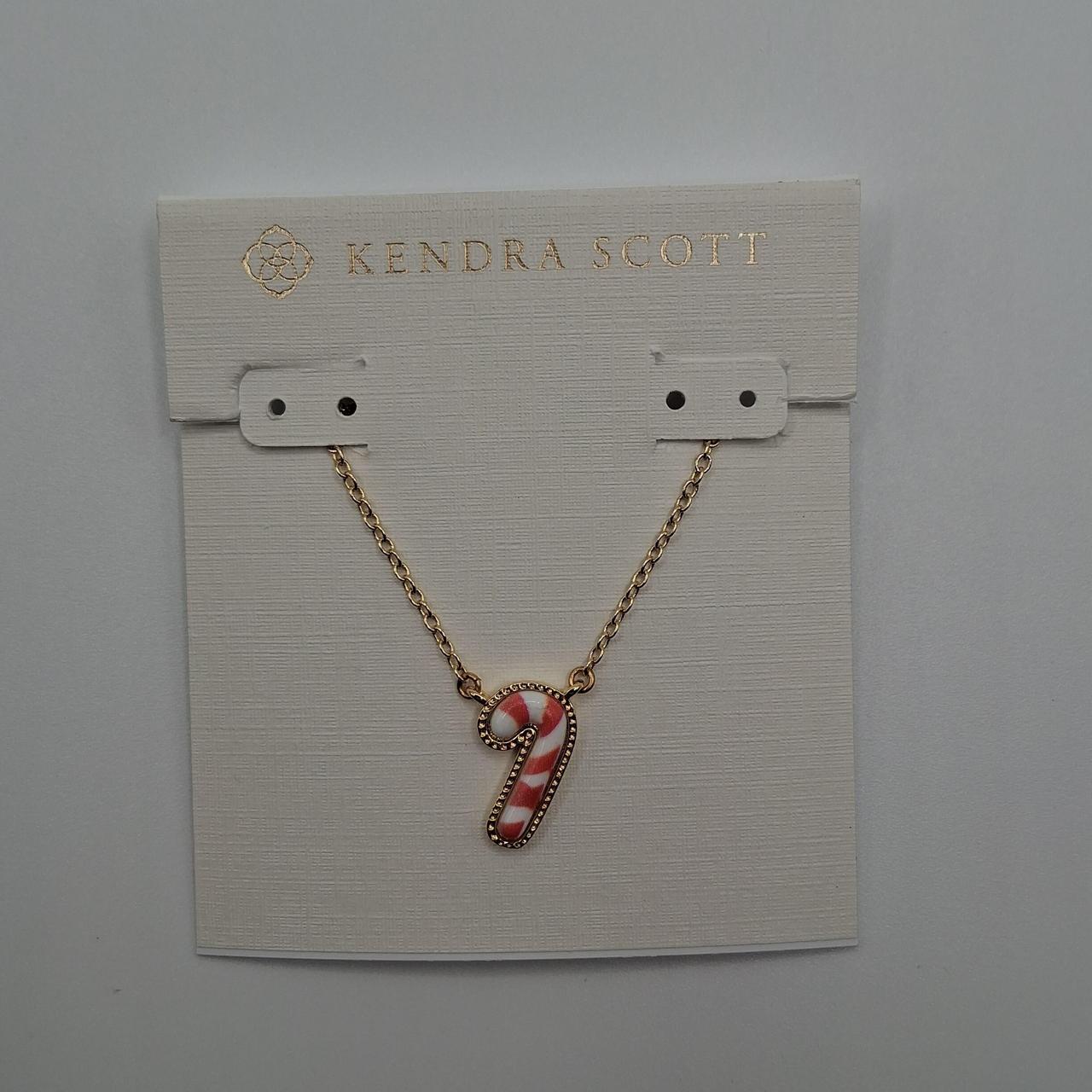 Kendra Scott Gold plated candy cane necklace... | Depop